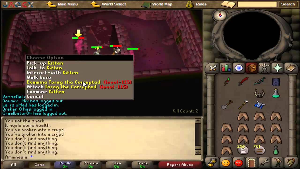 Runescape 2007 Barrows guide how to safespot all melee Brothers - YouTube