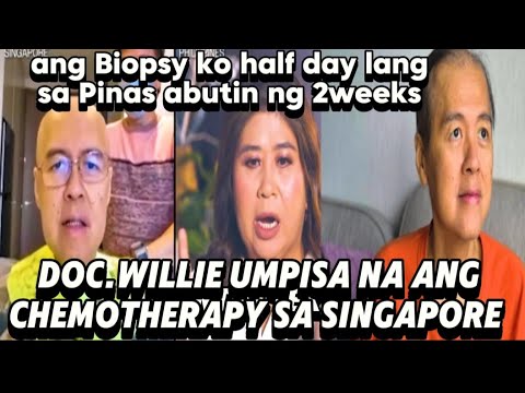 LATEST UPDATE NI DOC WILLIE ONG KINALBO NA PARA SA KANYANG CHEMOTHERAPY ...