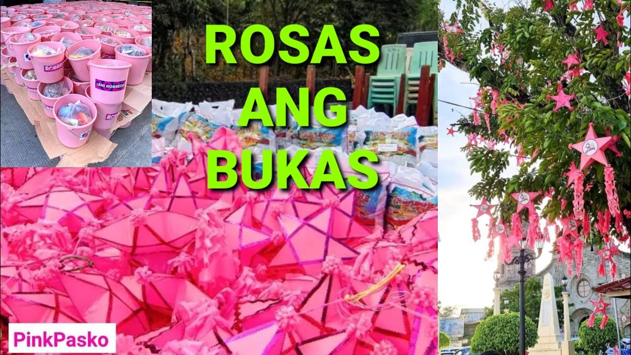 Maagang pink parol. at maagang libreng christmas basket. Handog ng mga ...