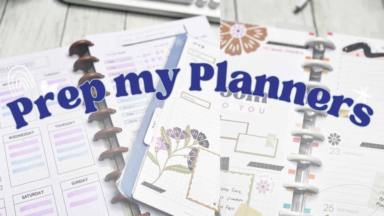 Prep my Planners || Sunday Prep for the week - YouTube