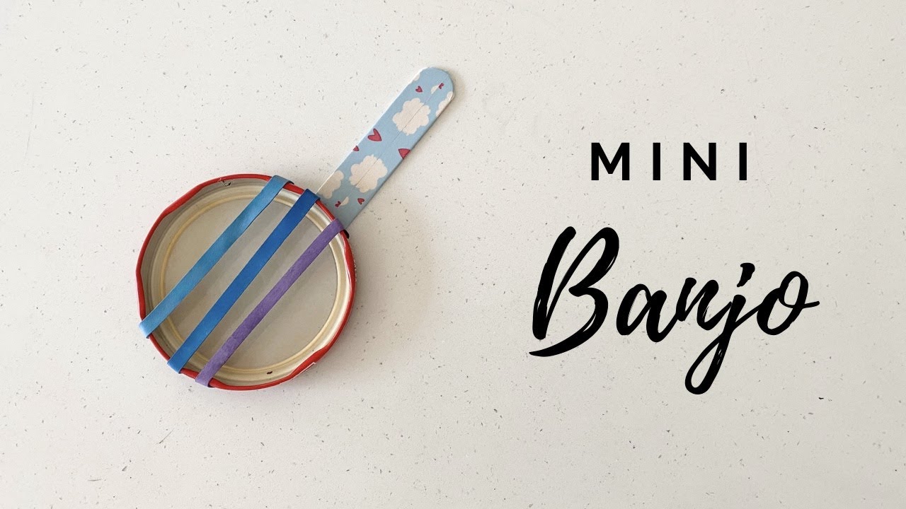 DiY MiNi BaNJo ToY 🪕🎵 MuSiC PLaY for ToDDLeRs - YouTube