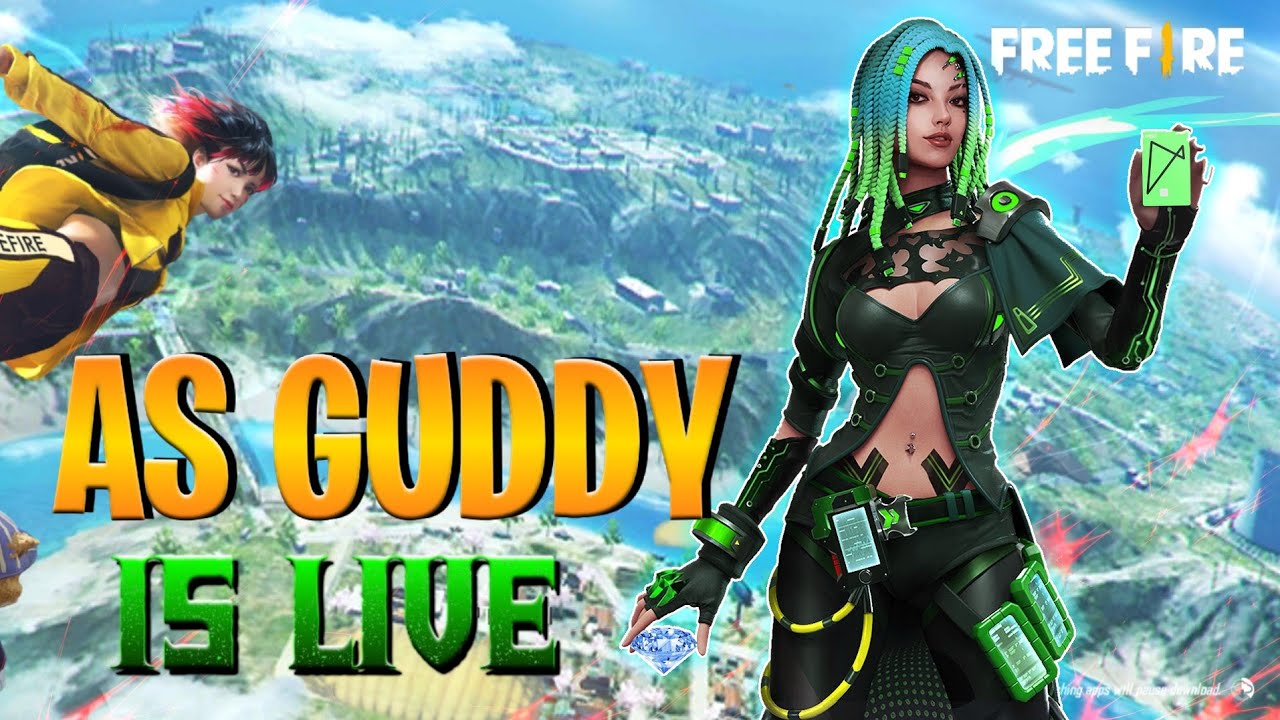 FREE FIRE LIVE WITH NOOB GUDDY 🥰 FREE FIRE MAX LIVE 🔥 - YouTube