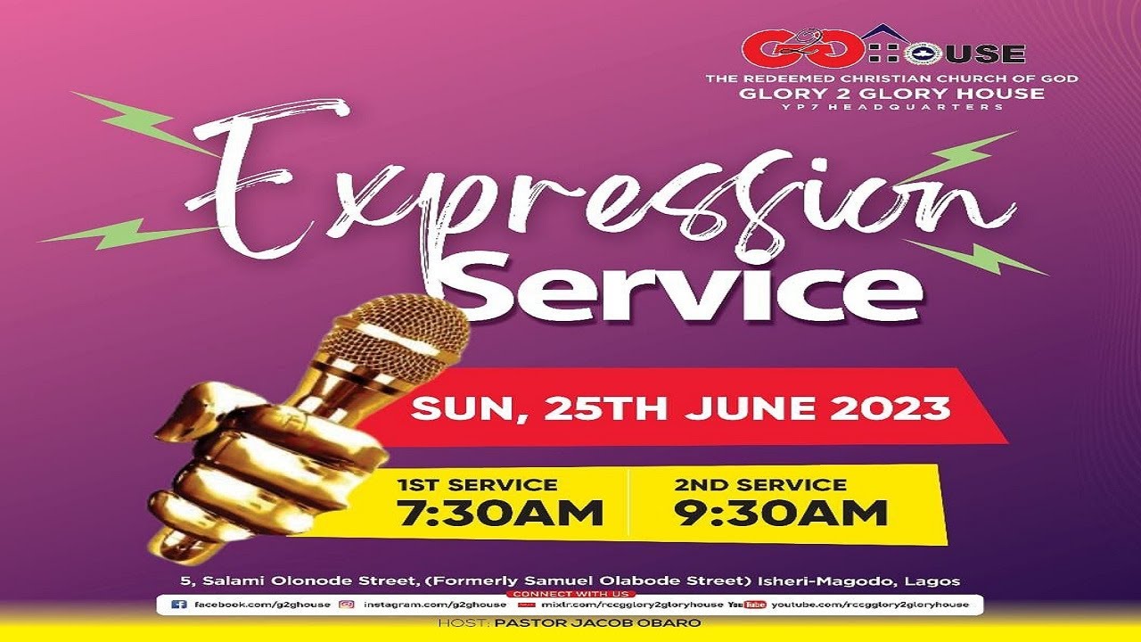 Expression Service || Sunday, 25th June, 2023 (1st Service) - YouTube