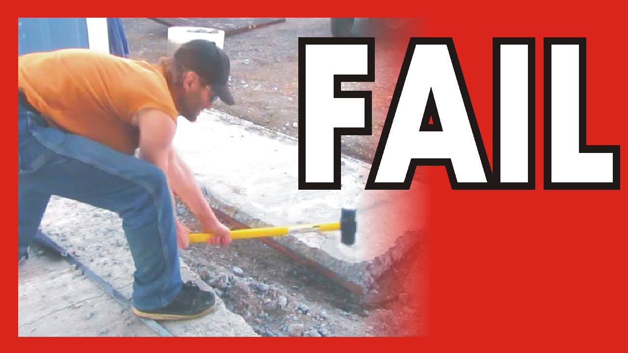 ☛Trying To Move this Concrete Slab | FAIL ! - YouTube