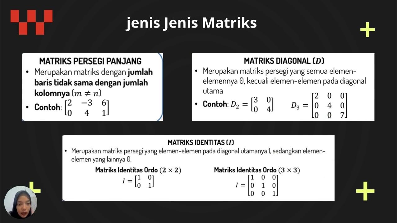 Materi Matriks Mata Kuliah Aljabar Linear - YouTube