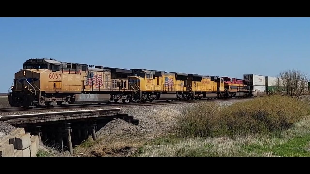 😎 Powerful 4-Unit Union Pacific Intermodal!!! (High-Def!)💪👍 - YouTube