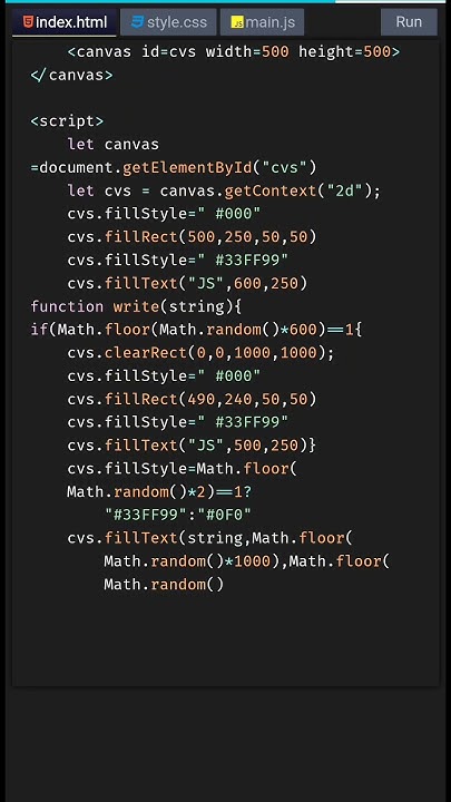 Create Glitchy Text Animation with HTML Canvas | HTML5 Canvas Tutorial #shorts #coding # ...