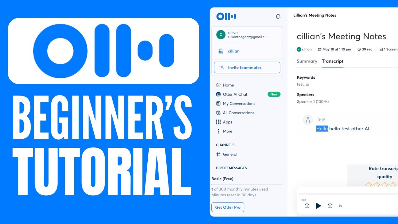 Otter.ai Tutorial (2024) | How to Use Otter.ai - YouTube