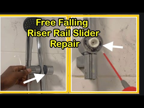 Broken Shower Riser Rail Slider Free Falling - How to Repair, Rework ...