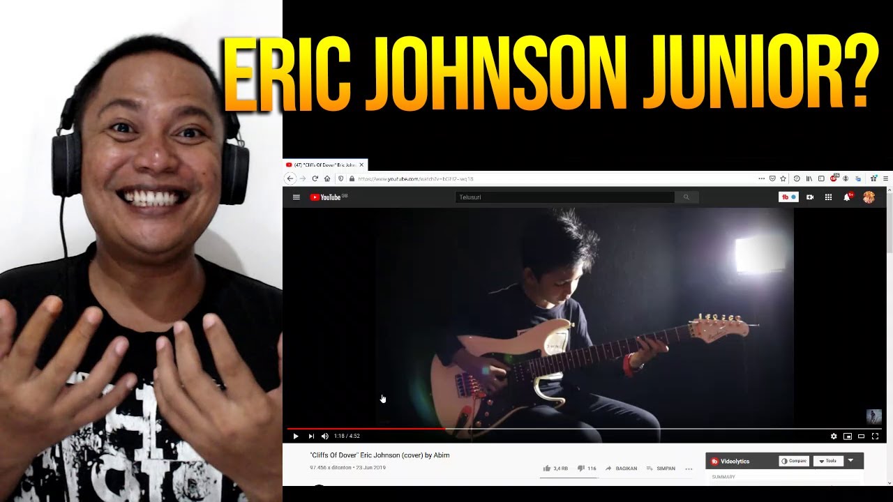 ABIM GITARIS CILIK SITUBONDO Cliffs Of Dover ERICK JOHNSON cover Video Reaction - YouTube
