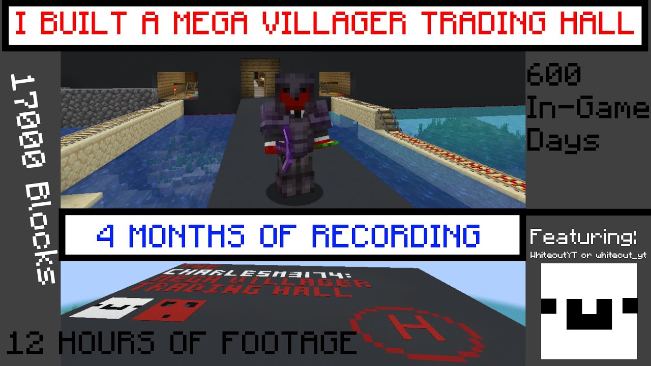 I Built a Mega Villager Trading Hall on my Friend's Server - YouTube