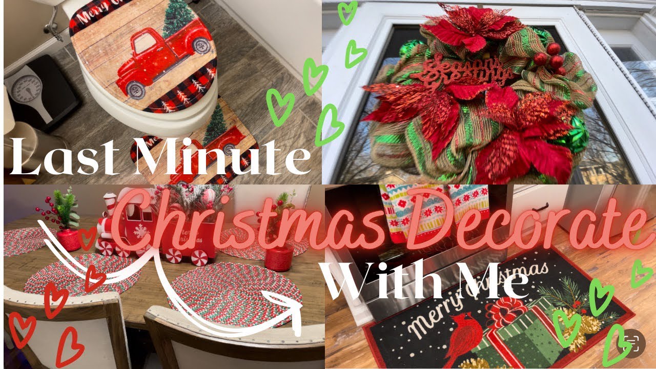 Last Minute🎄Christmas🎄Decorate With Me | Classic Traditional Color ...