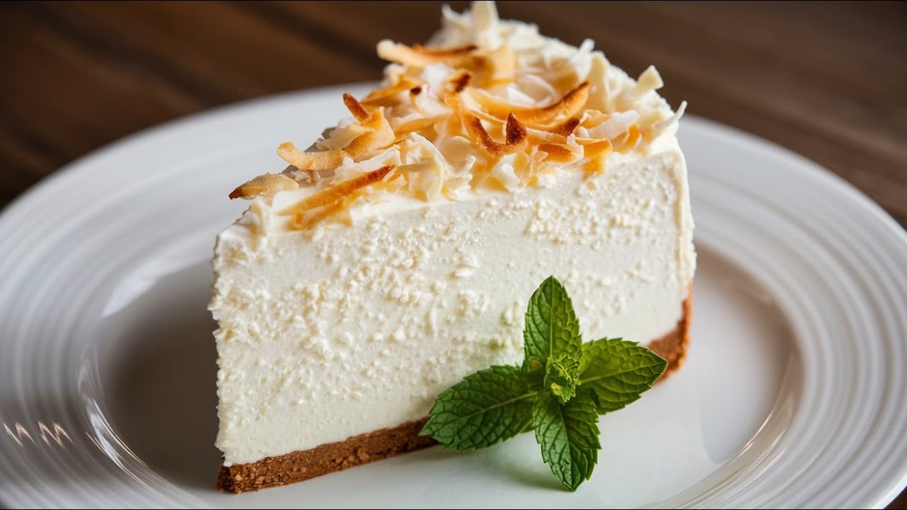 How to Make The Cheesecake Factory Coconut Cream Cheesecake - YouTube