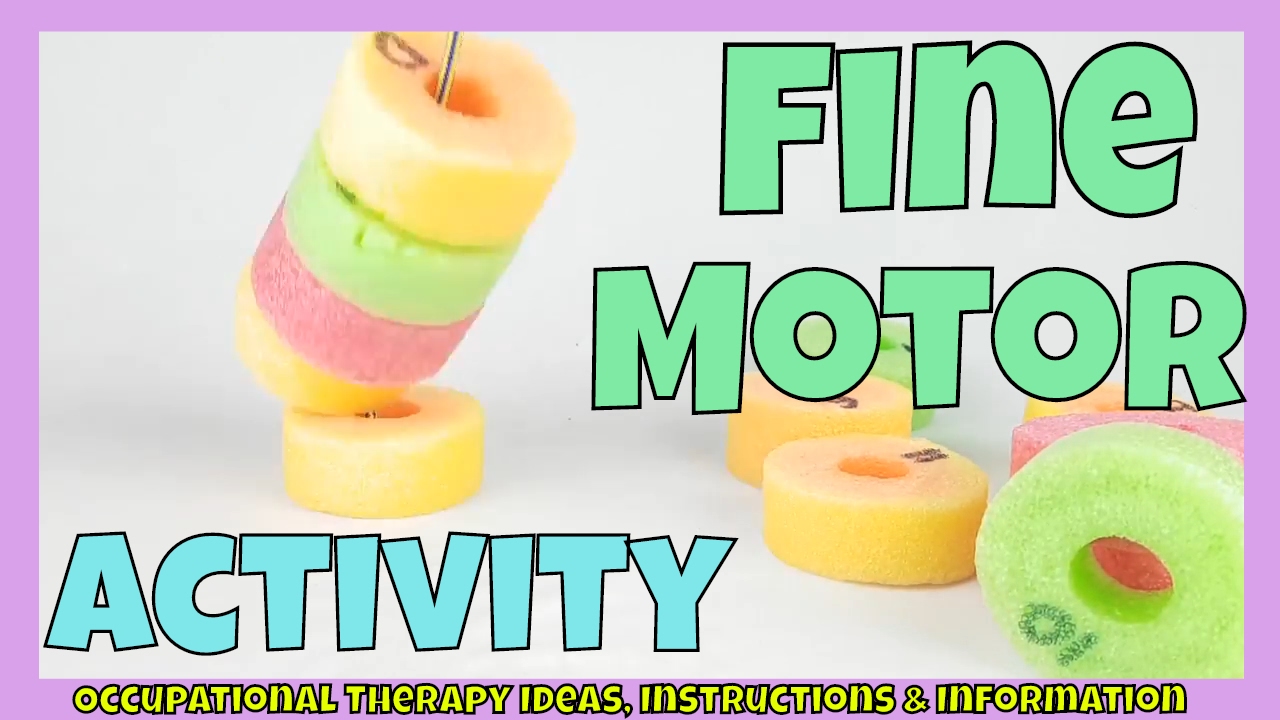 DIY fine motor activity | Pool Noodle threading | Learn letters and ...