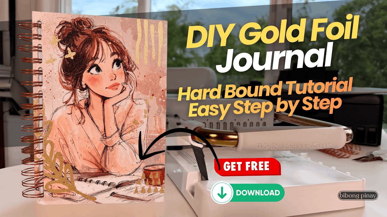 DIY GOLD FOIL JOURNAL | Hard Bound Tutorial | Easy Step-by-Step for ...