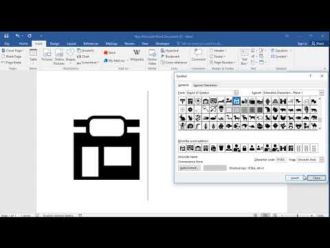 How to insert convenience store symbol in word - YouTube