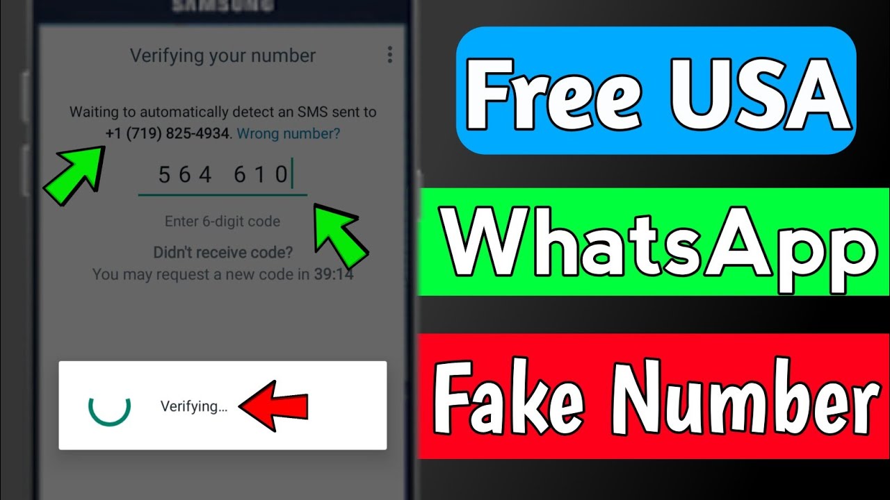 FAKE WhatsApp number USA - YouTube