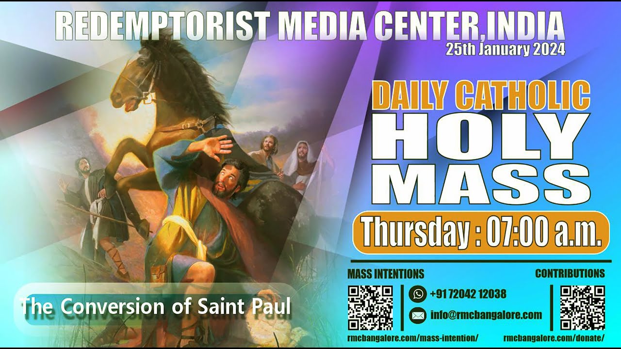 Catholic Holy Mass - 25th January, Thursday - Feast of the Conversion ...
