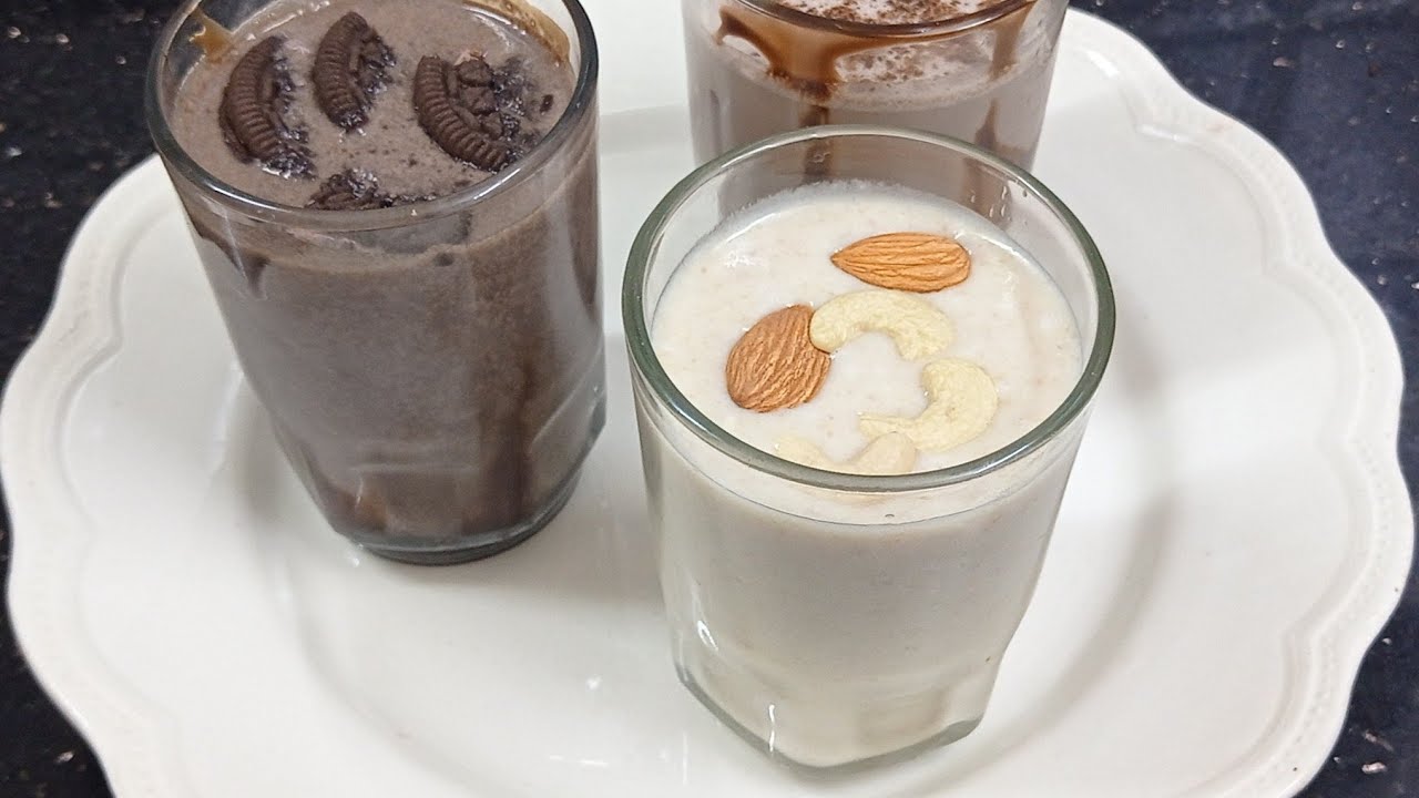 गर्मी में बनाये थंडे थंडे मिल्क शेक 3TYPES OF MILK SHAKE/SHAHI OR ...