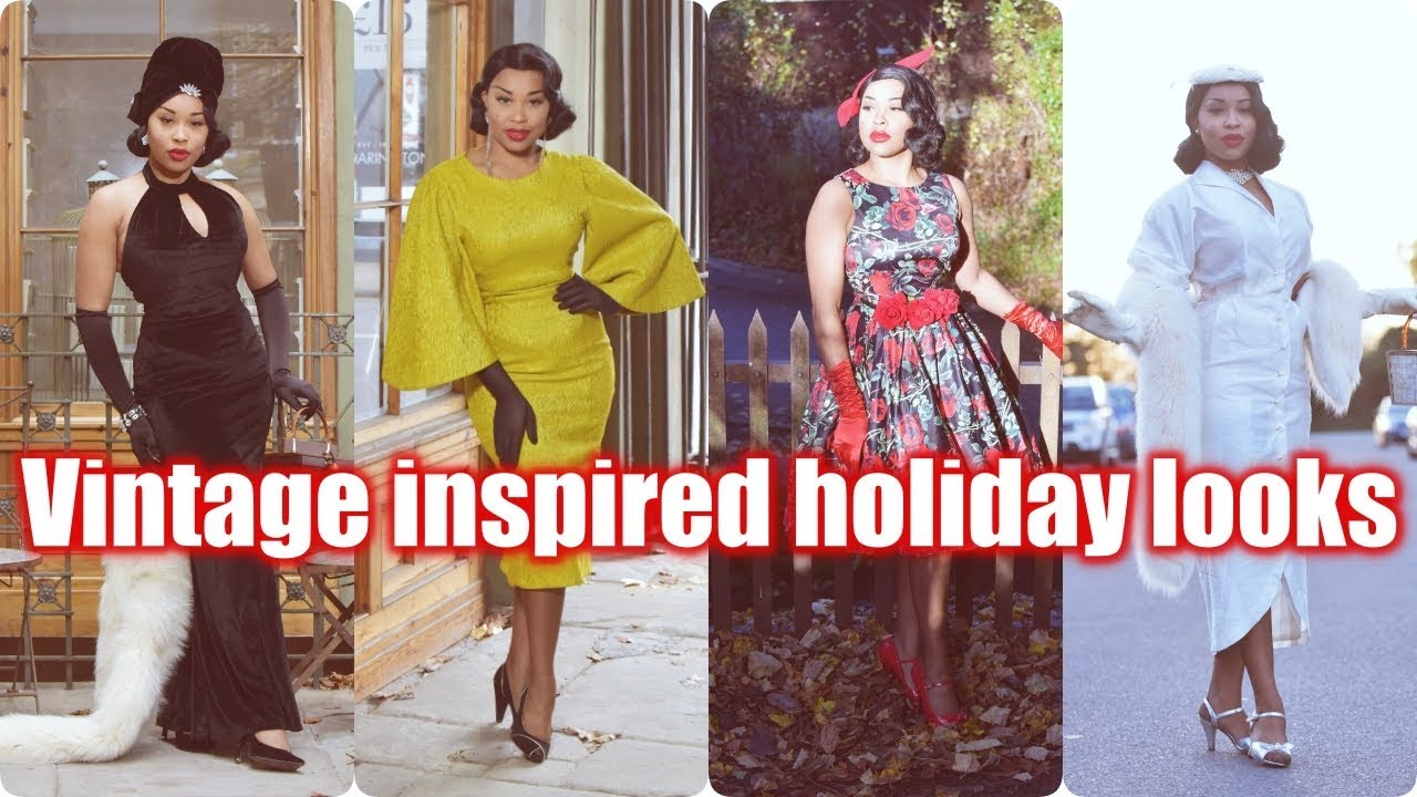 CHRISTMAS/ HOLIDAY PARTY OUTFITS||Vintage inspired Lady Eccentrik - YouTube