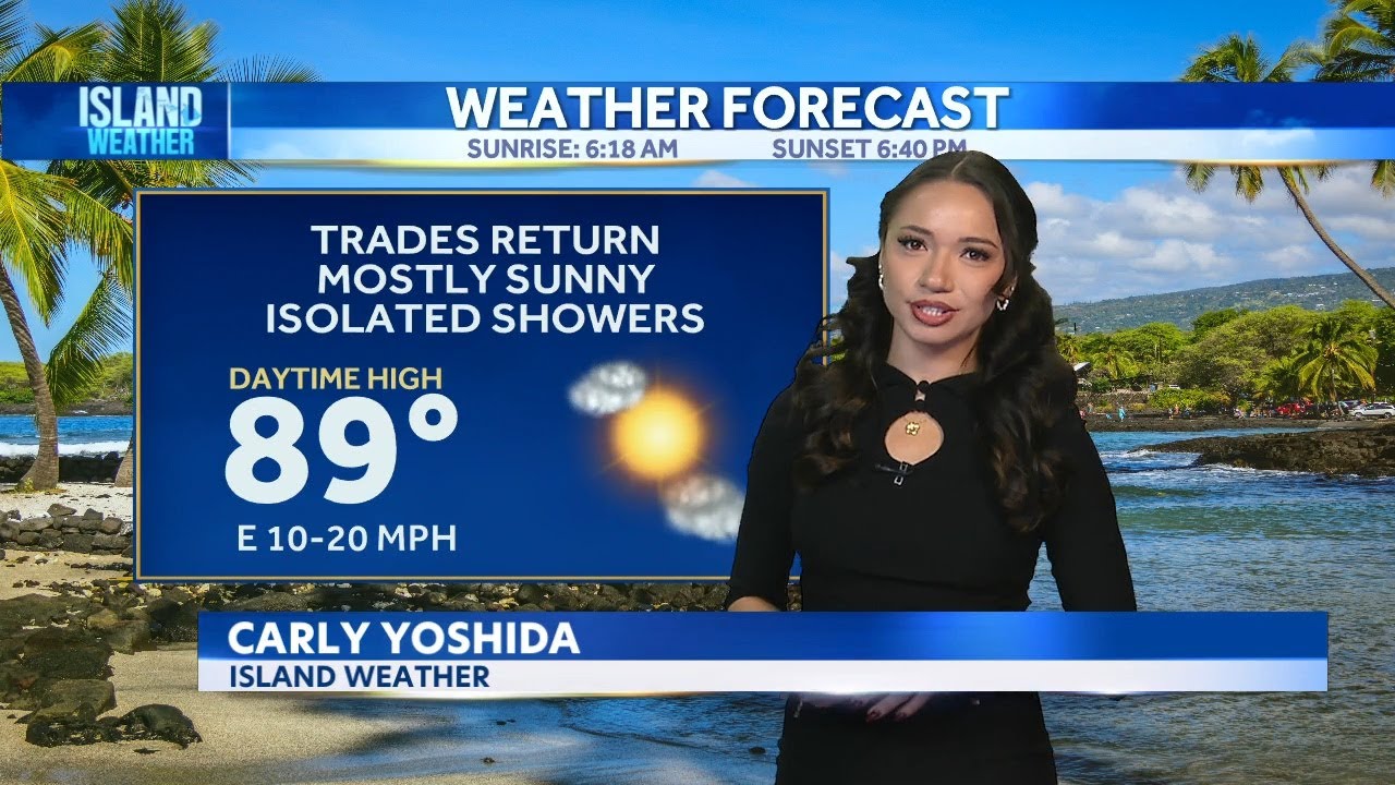 Thursday Weather | Trade winds start to return with more stable ...