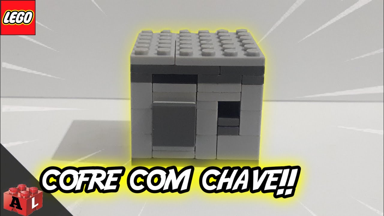 Como fazer um cofre de lego com chave - How to make a Lego Safe with KEY - YouTube
