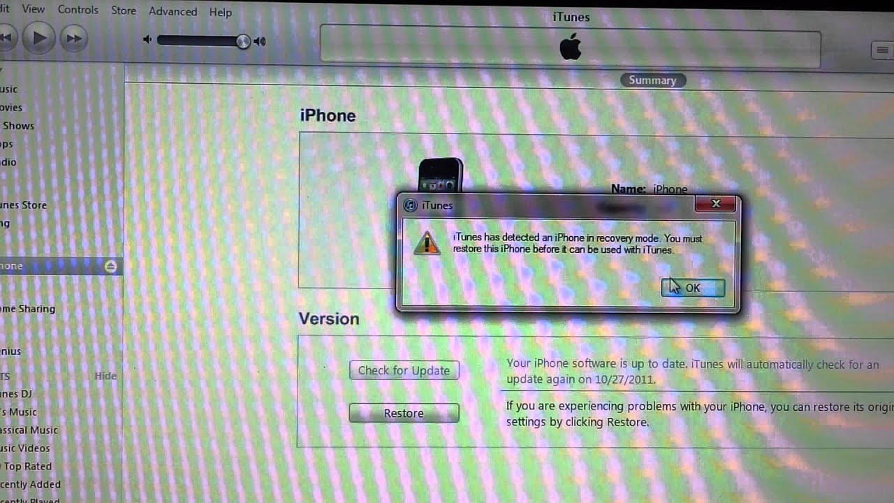 Restore iphone 4 after restore to factory setting - YouTube