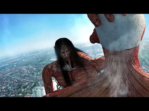 Eren Colossal Titan VS armin Colossal Titan in modern world