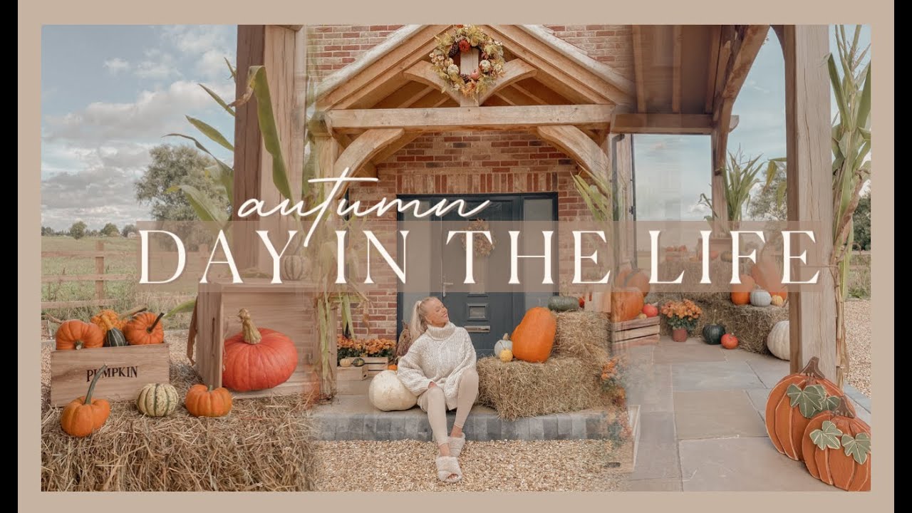 AUTUMN DAY IN THE LIFE | decorating the porch for fall, home DIY + more ...