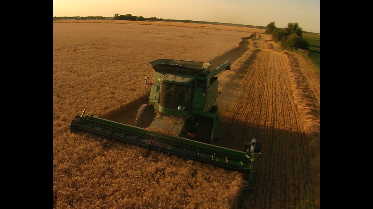 John Deere 9600 Combining Wheat - YouTube