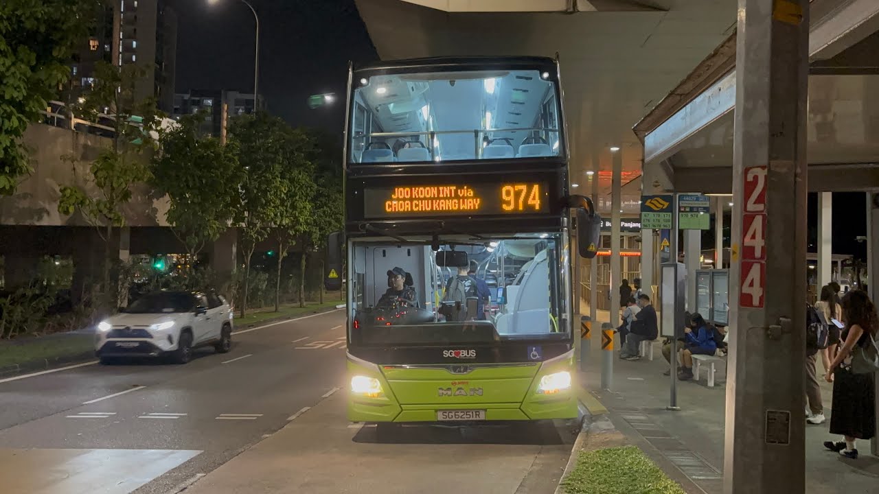 SMRT Buses MAN ND323F A95 (Batch 4) SG6251R on Service 974 departing ...
