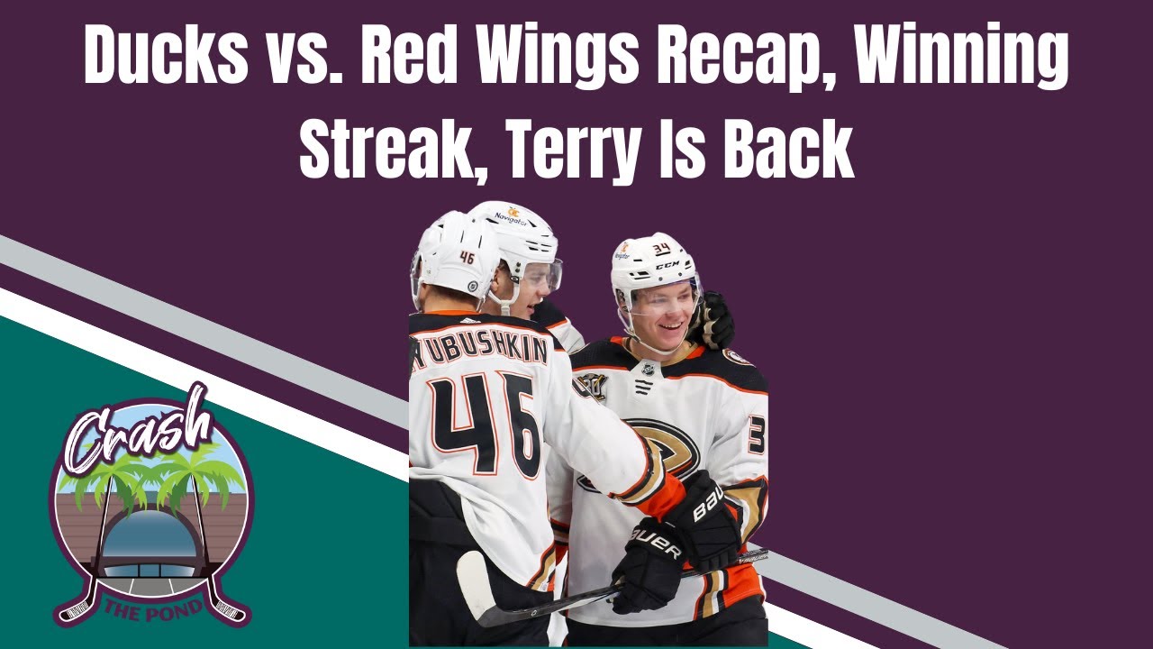 Ducks vs. Red Wings Recap, Winning Streak, Terry Is Back - YouTube