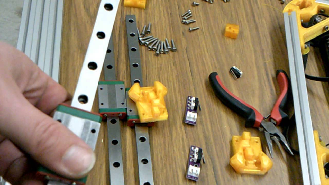 Kossel Mini Build (19 of ?) Linear Rail Construction 1 - YouTube