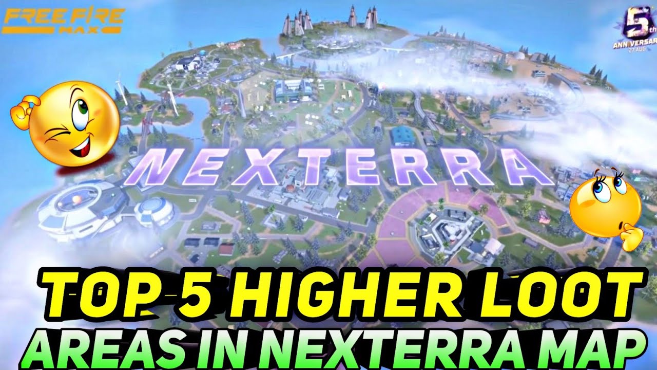 TOP 5 BEST LOCATIONS ON NEXTERRA MAP IN FREE FIRE MAX | BEST LANDING ...
