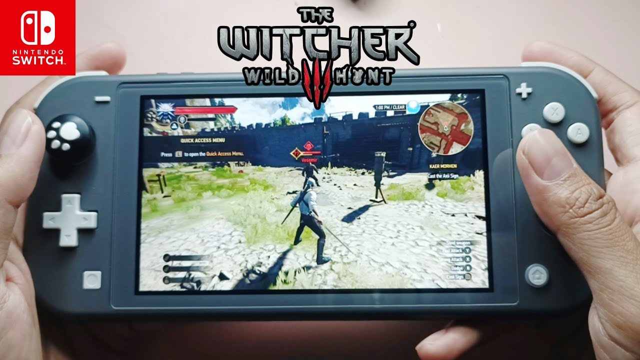 The Witcher 3 Gameplay Nintendo Switch Lite - YouTube