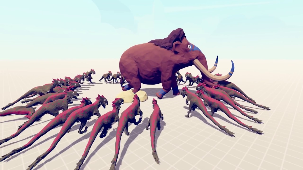 Raptor VS Mammoth - Totally Accurate Battle Simulator (TABS Compilation ...