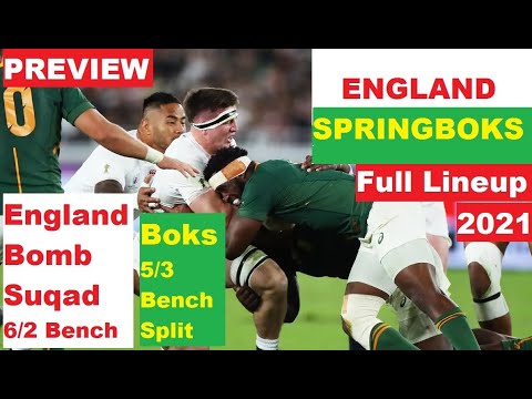 Preview: England VS Springboks 2021 Autumn Internationals. Full Lineup ...