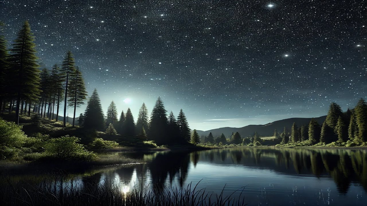 Calming Night Atmosphere 🌌 | Perfect for Relaxation and Sleep - YouTube