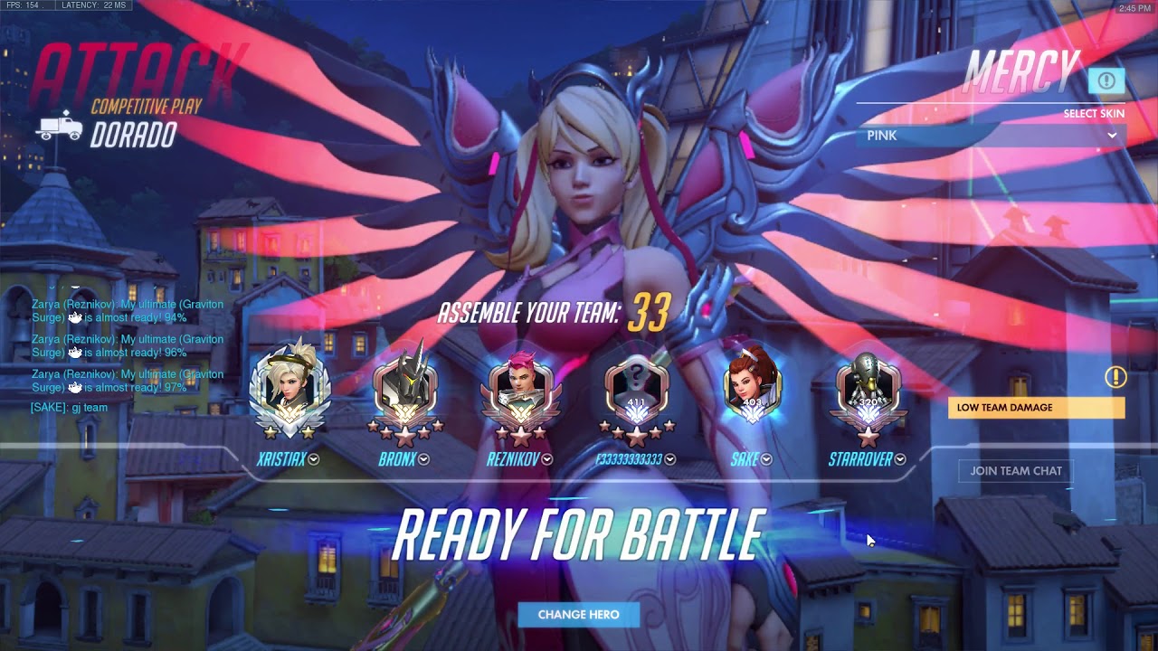 Overwatch Grandmaster - Golden Weapon Pink Mercy Gameplay | Dorado ...