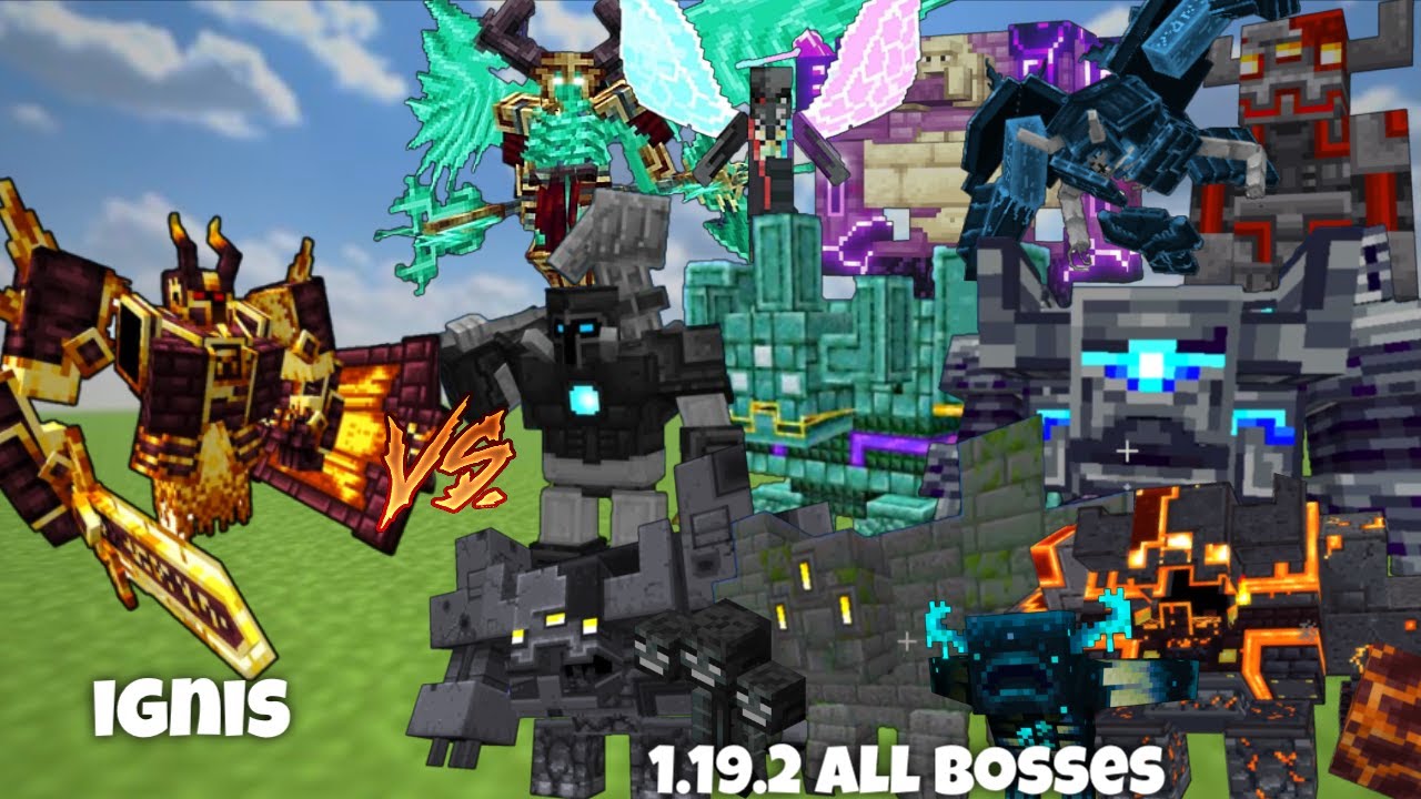 Ignis vs Minecraft 1.19.2 all Bosses - YouTube