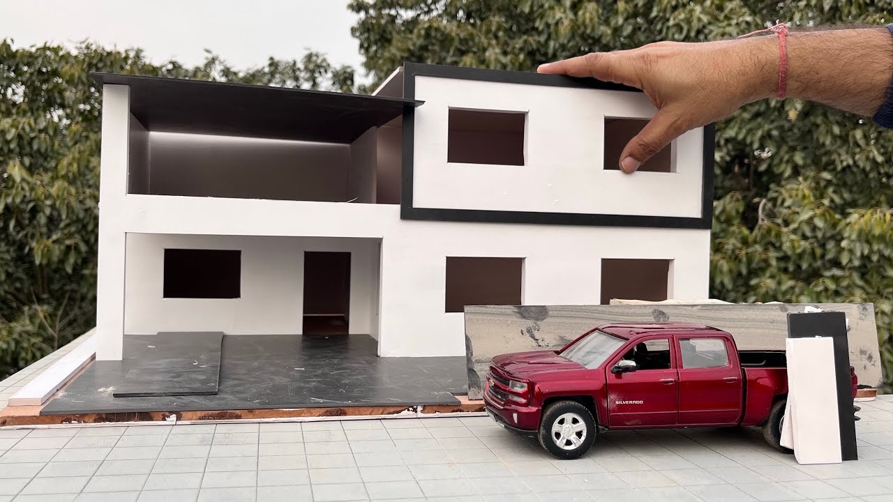 Building a Miniature Modern House | Diorama for Diecast Cars - YouTube