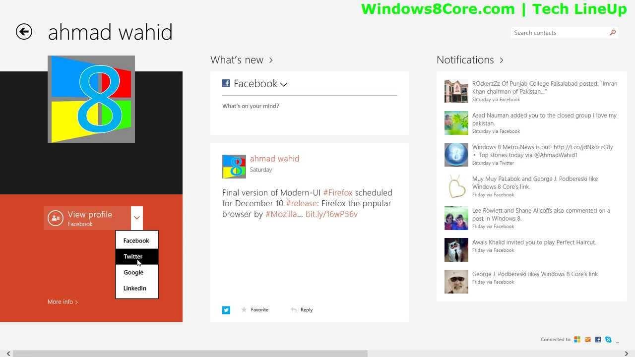 Overhauled People app of Windows 8.1 at a glance - New user interface ...