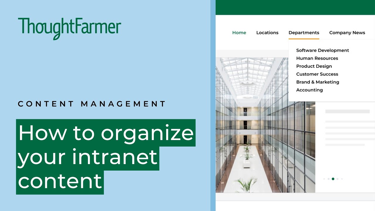 How to organize intranet content for maximum productivity - YouTube
