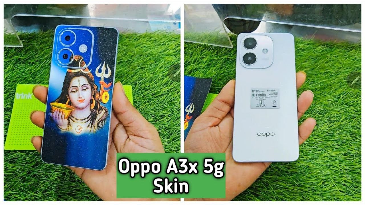 Oppo A3x 5G mobile skin | Wrap lamination cutting machine - YouTube