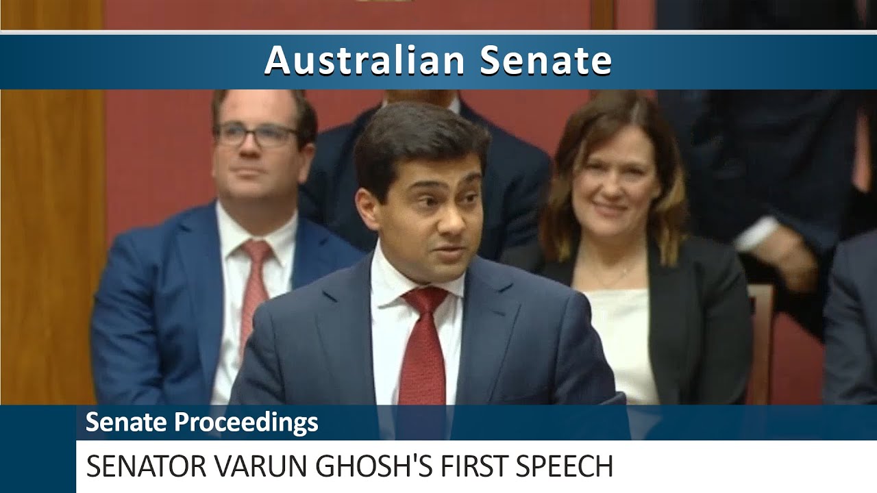 Senate Proceedings - Senator Varun Ghosh's First Speech - YouTube