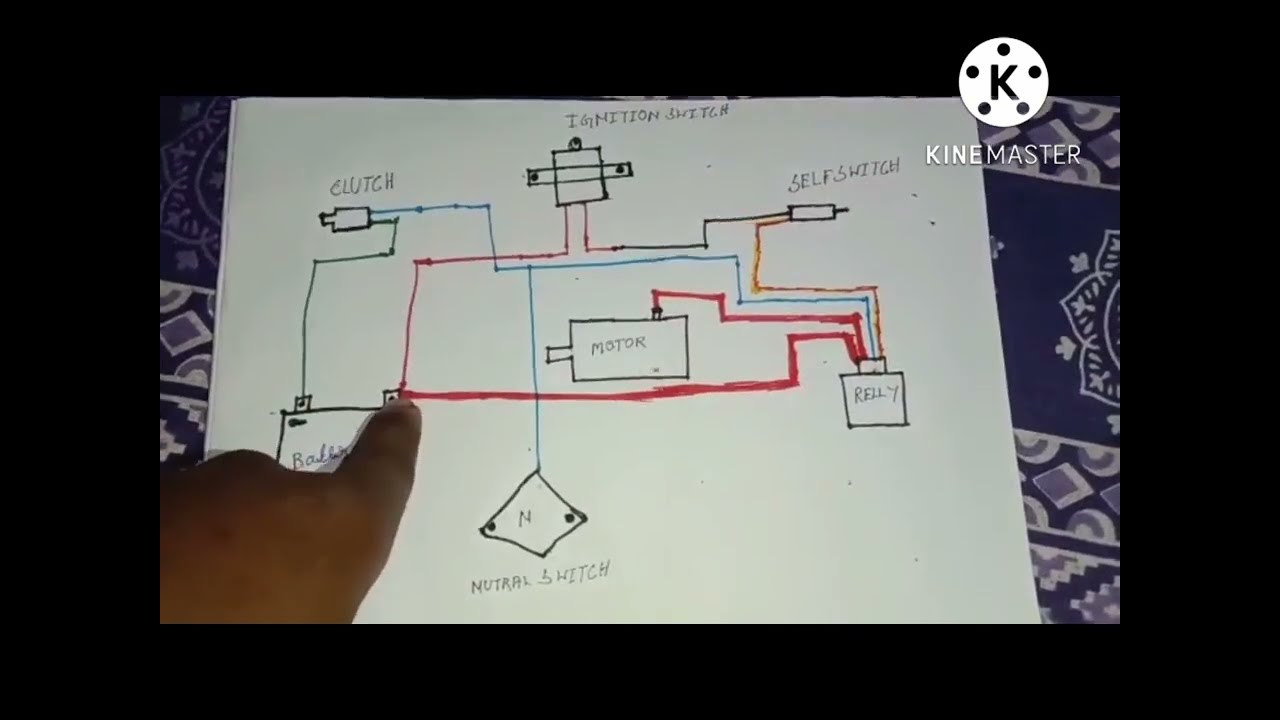 How to work self start system by diagram self start Kaise kam Karta Hai ...