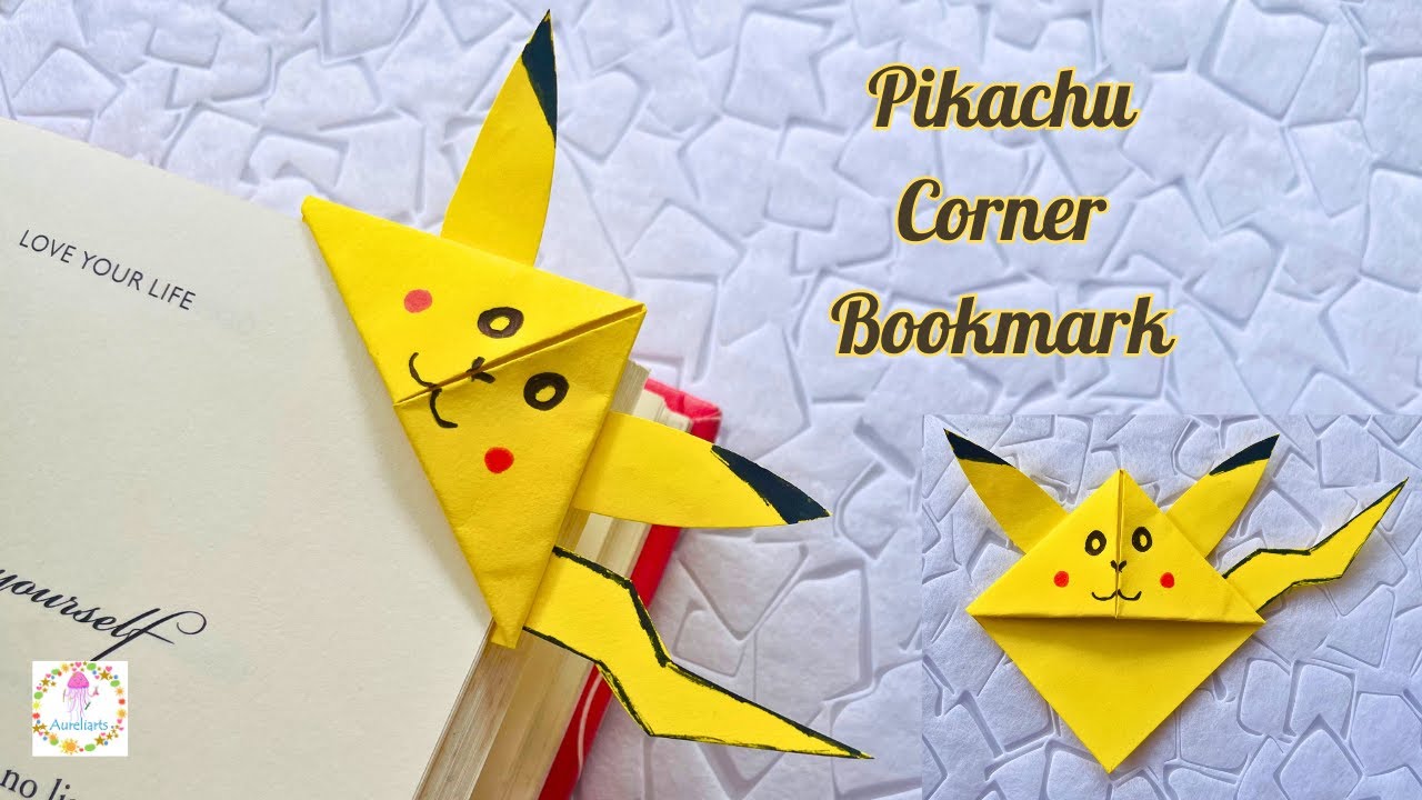 How to make Pikachu Corner Bookmark 💛 | Easy Corner Bookmarks 🔖💛 ...