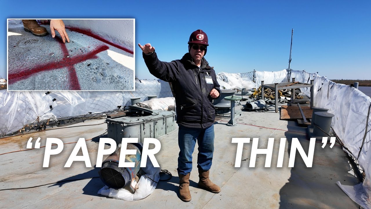 Deck Replacement Tour from Fantail to Bow│#9│Drydocked WWII Destroyer ...