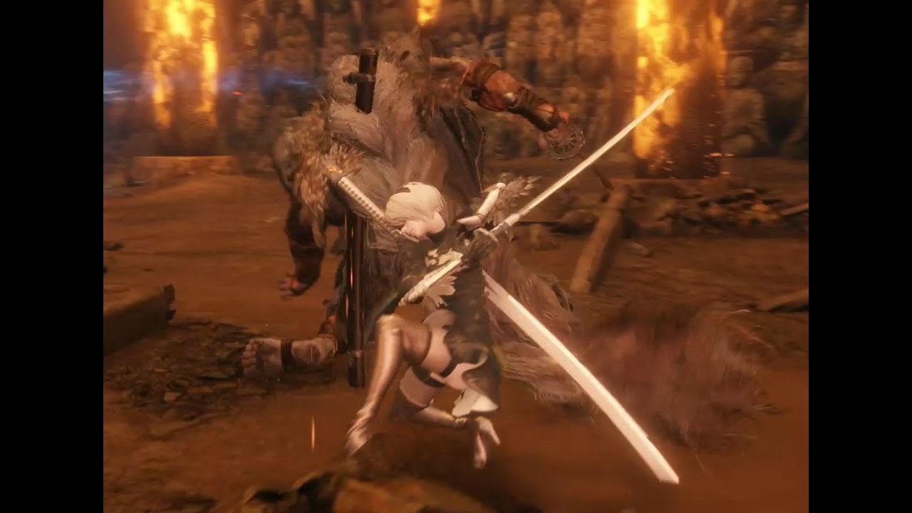 세키로 니어오토마타 2B 모드 마음속 의부 와이드스크린 Sekiro NierAutomata 2B Mod Inner Father ...