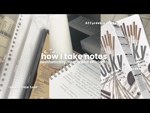 . ݁₊ ⊹How I take *aesthetic notes!* | minimal yet effective, pencil ...